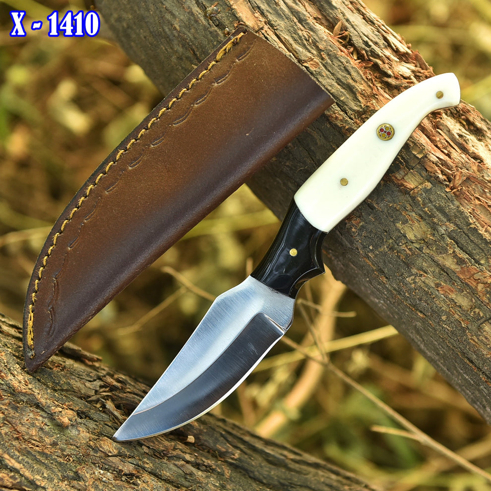 Hand Forged Full Tang Skinner Knife Camel Bone & Resin Handle D2 Steel ...
