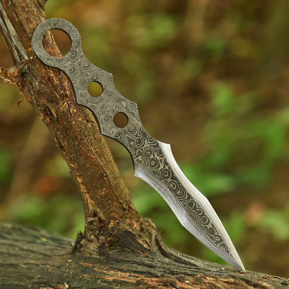 7.5" Full Tang Precision Handcrafted Damascus Steel Dagger Blank Blade ...